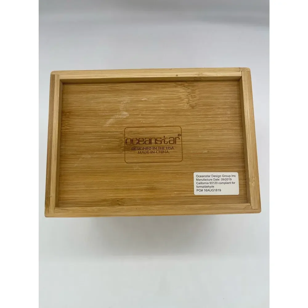 Oceanstar | Kitchen | Oceanstar Bamboo Recipe Box With Recipe Cards ...